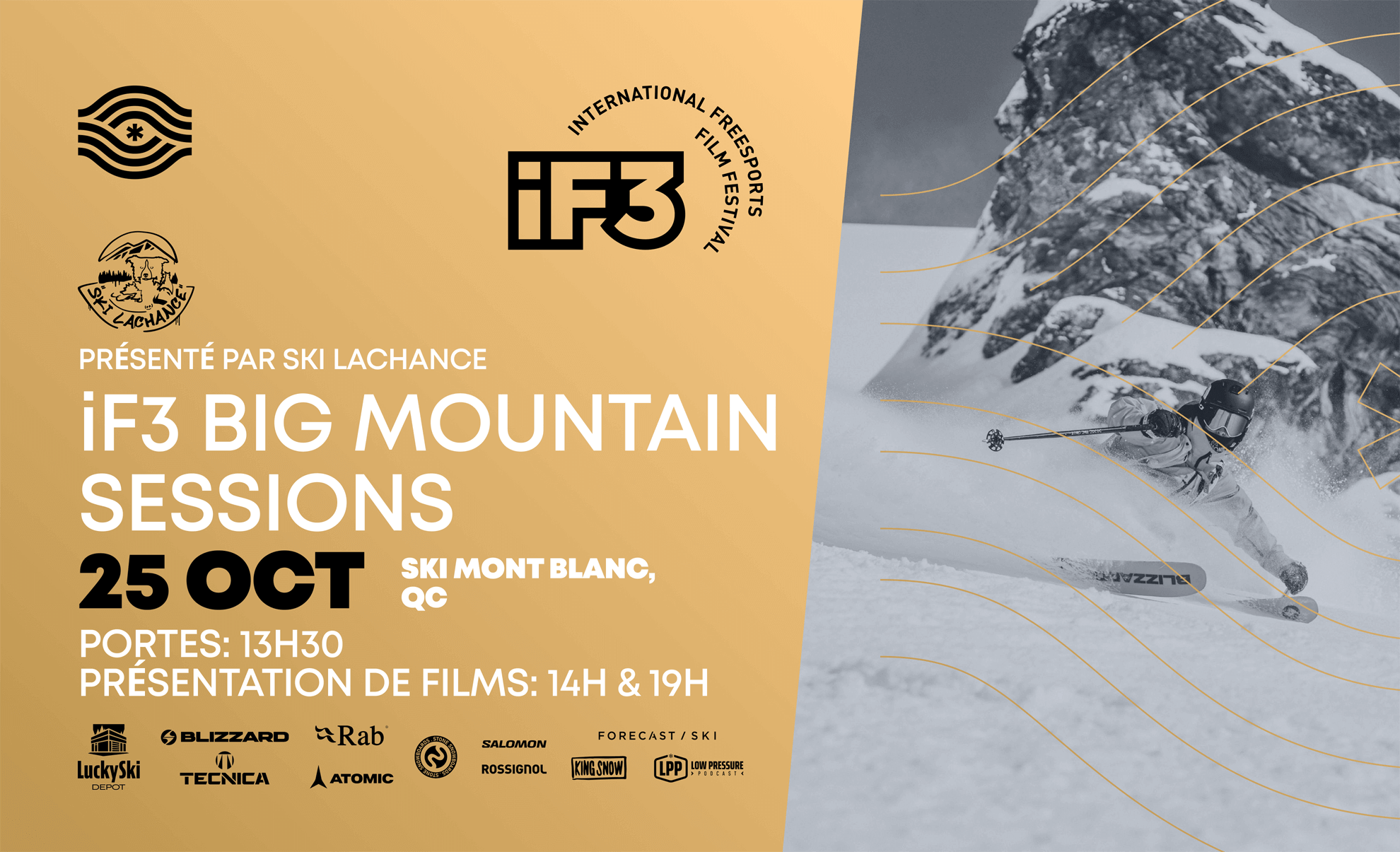 iF3 Big Mountain Sessions Ski Mont Blanc Quebec 2025 | Schedule | iF3